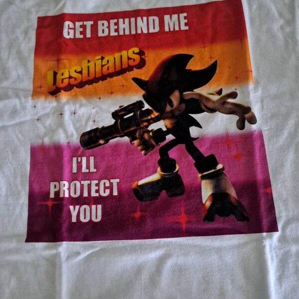 Funny Sonic Shadow the Hedgehog Unisex Tee Shirt, Men's Women's Edgy ...