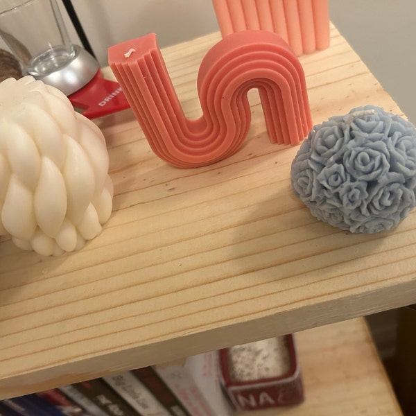 S Shaped Abstract Candle | Aesthetic Candle | Geometric Candle ...