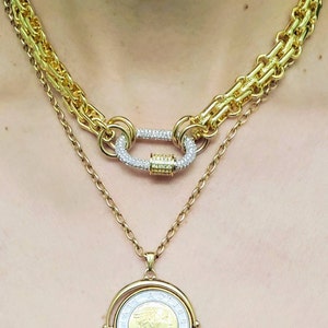 Chunky Silver Miami Cuban Chain Necklace-thick Chunky Chain-double ...