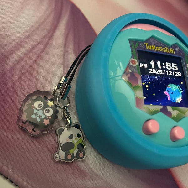 Cute Funny Panda Phone Charm Keyring Bagcharm - Etsy