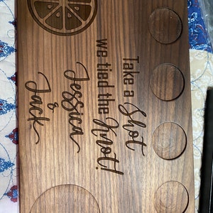 Personalized Wood Flight Board Cutting Charcuterie Engagement Wedding ...