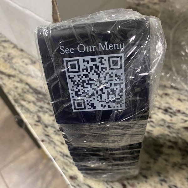 Acrylic QR Menu Stands, Touchless Menu QR Stand, Easy Wipe, Connect ...