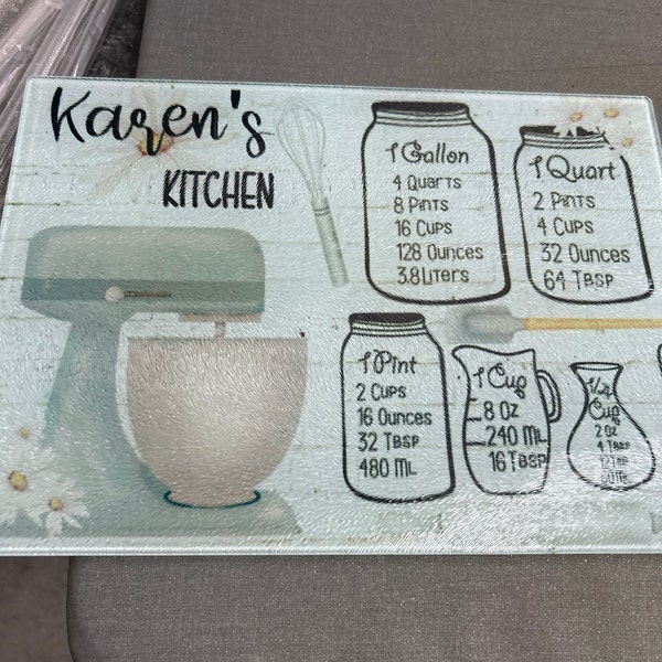 Measurement Cutting Board Design, Kitchen Sublimation Images, Rectangle ...