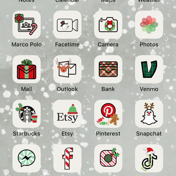 Christmas Aesthetic App Icons | Christmas Apps | Christmas Cheer App ...