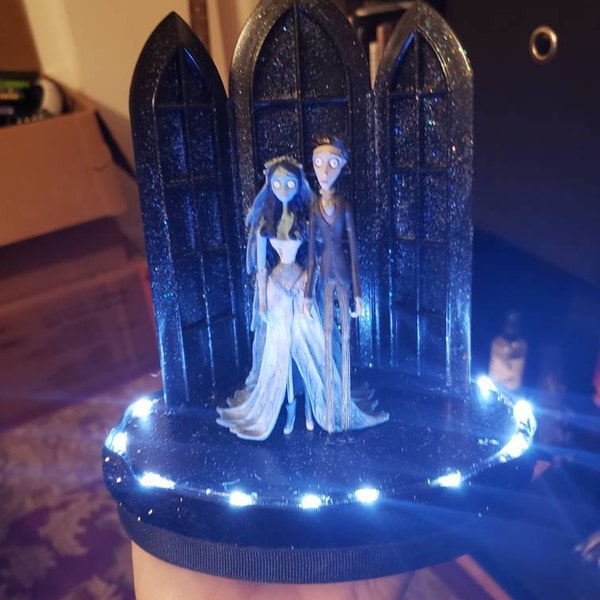 ZOMBIE WEDDING Bride Groom Wedding Cake Topper Gothic #2 Bride Light ...