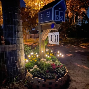 Rustic Address Sign, House Numbers, Mail Box Plaque , Shabby Farmhouse ...