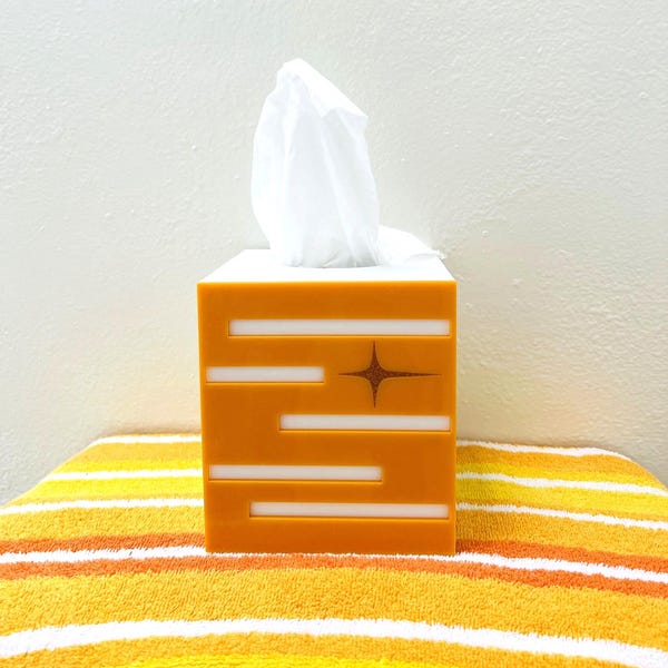 Mid Century Modern Tissue Box Cover modline Design Retro Style Tissue ...