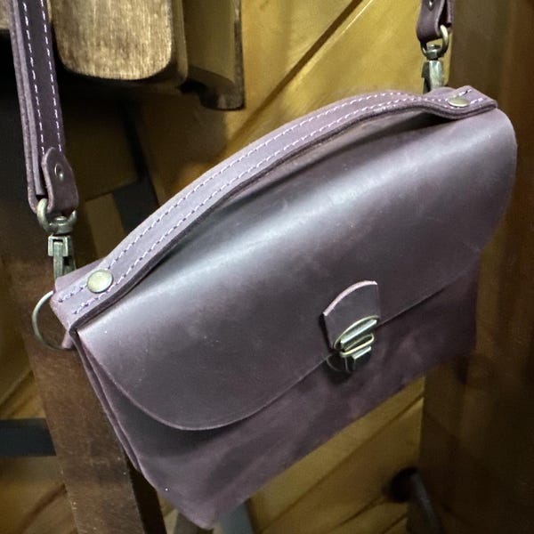 Mini Leather Crossbody Bag,women City Bag,cute Leather Purse,leather ...
