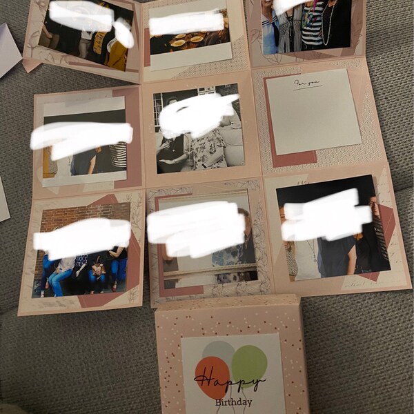 Birthday Gift, Explosion Box Pink, Gift for Girlfriend, Wedding Gift ...