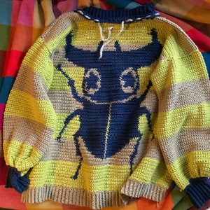 Beetle Bug Crochet Sweater Pattern - Etsy