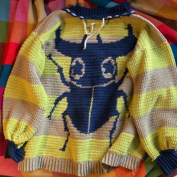 Beetle Bug Crochet Sweater Pattern - Etsy