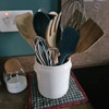 Scandi Kitchen Utensil Pot Grey White Vase Kitchen Utensil Holder ...