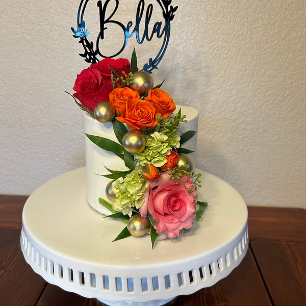 Personalized Cake Topper, Custom Names Cake Topper, Mr and Mrs Cake ...