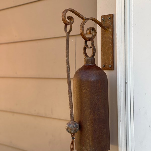 Rustic Gong, Cylinder Bell, Tank Bell, Farm Bell, Entry Bell, Yard Art ...