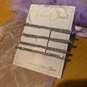 Crystal Rectangle Flashy Stylish Snap Hair Clip Rose | Etsy