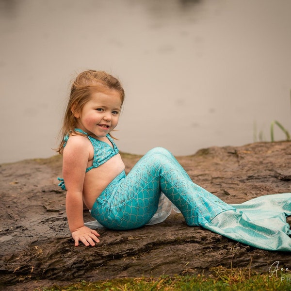 Swimmable Mermaid Tail & Top With Sun Tails Keiki Mermaid Mono Fin for ...