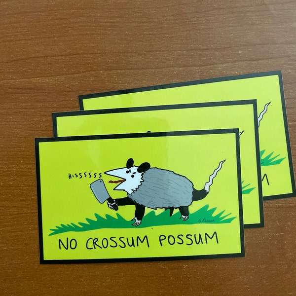 No Crossum Possum Sticker - Etsy