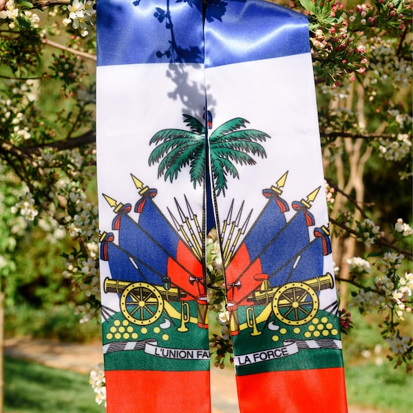 Haiti Haitian Flag Graduation Stole (satin) - Etsy
