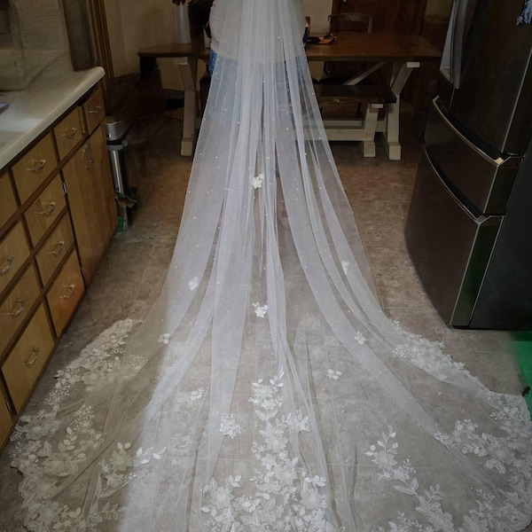 Luxury Bead Bridal Juliet Veil Lace Beaded Short Wedding Cap Veil ...