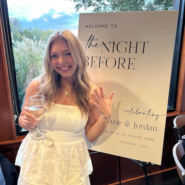 The Night Before Welcome Sign Template, Rehearsal Dinner Welcome Sign ...