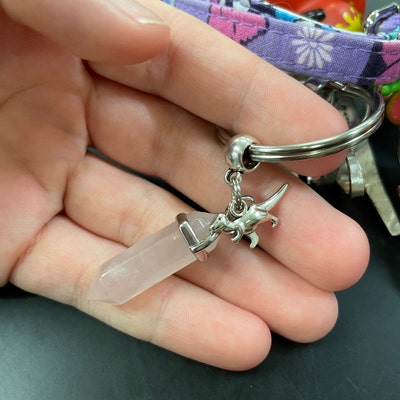 Crystal Jurassic Keychain/ Dinosaur Keychain/ Crystal Dinosaur Keyring ...