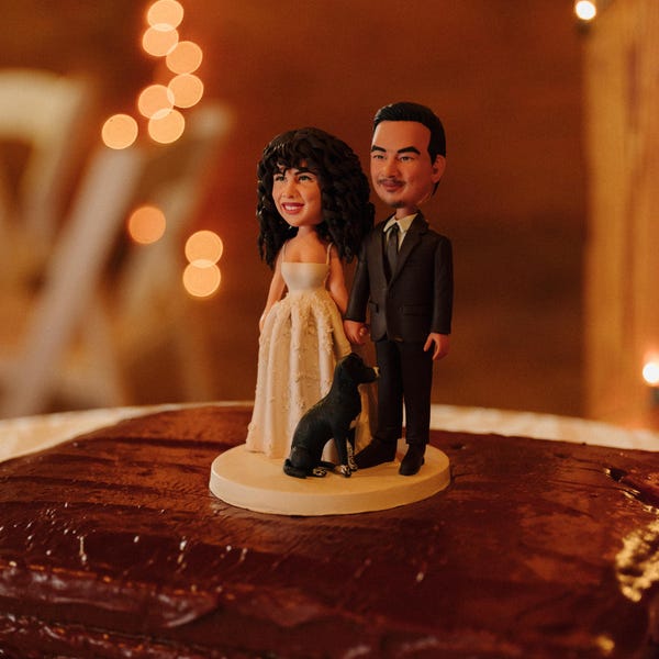 Handmade Custom Marry to Me Kiss Wedding Bobble Head Handmade Polymer ...