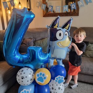 DIY Large Bluey Balloon Sculpture, Bluey Kids Birthday Balloon ...
