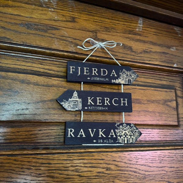 Six of Crows Wooden Signs, Handmade Wood Engraved, Inspired by the ...