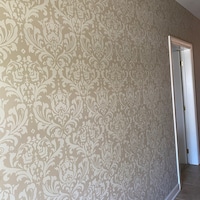 Anna Damask Wall Stencil - LARGE WALL STENCILS Instead of Wallpaper ...