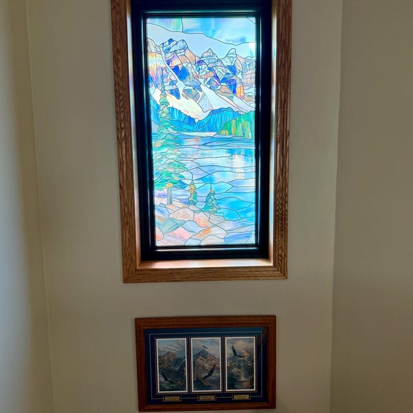 Stained Glass Premium Window Film, Custom Size, Frosted - Banff ...