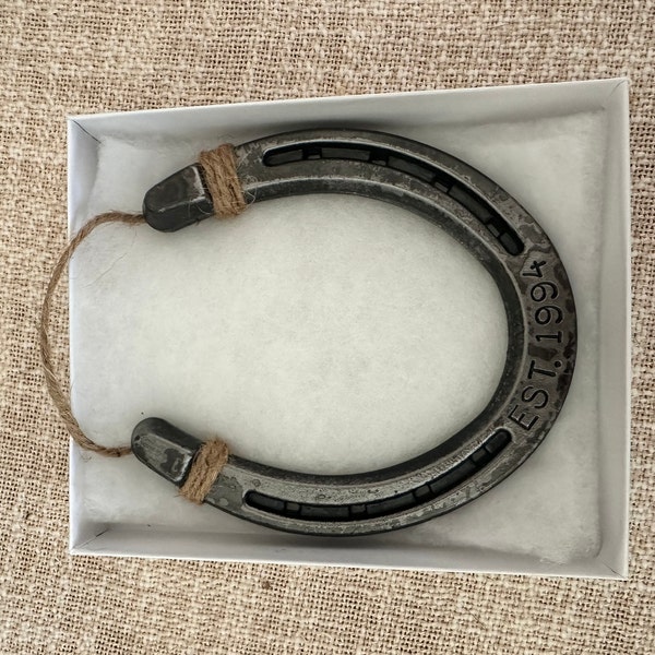 Engraved Horseshoe, Customized Western Decor, 6th or 11th Anniversary ...