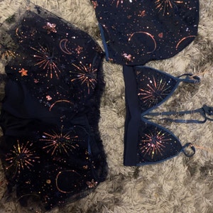 Strawberry Fairy Sequin Rave Set, Rave Outfit, Rave Strawberry Clothing ...