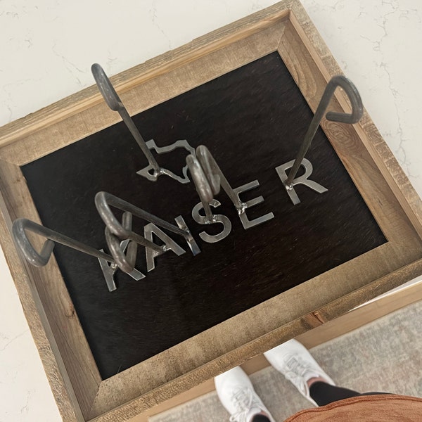 18”custom Handmade Rustic Western Cowhide Letters Home Decor Wall ...
