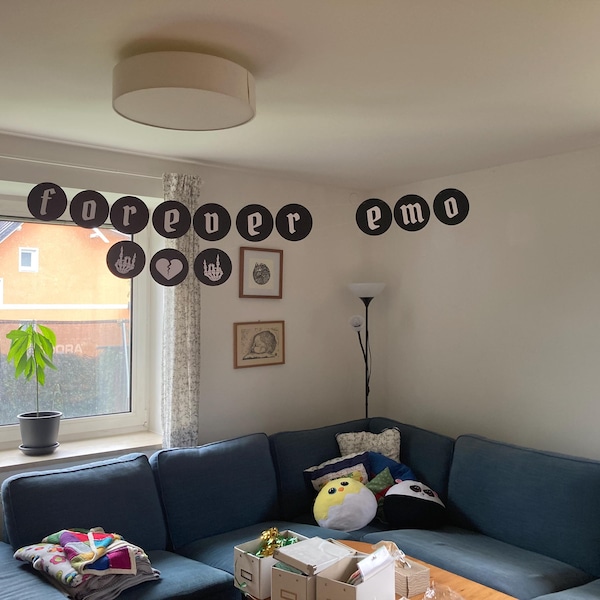 Forever Emo Party Decor Printable Banner Backdrop / Digital Download ...