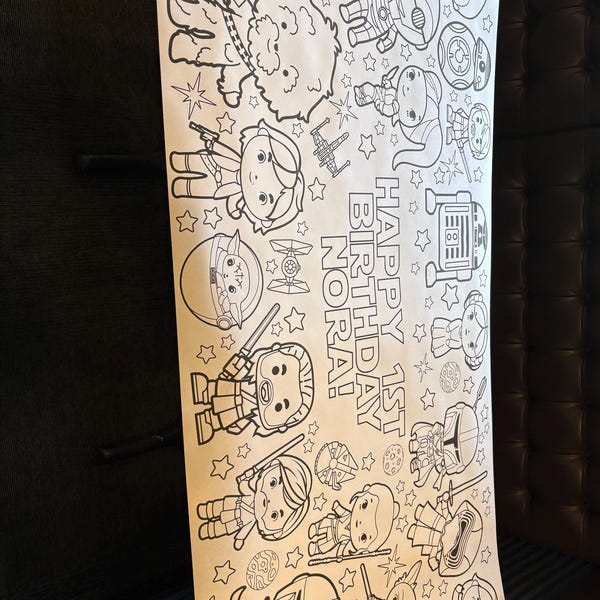 GIANT Halloween Coloring Banner | Paper Tablecloth | Fall Party ...