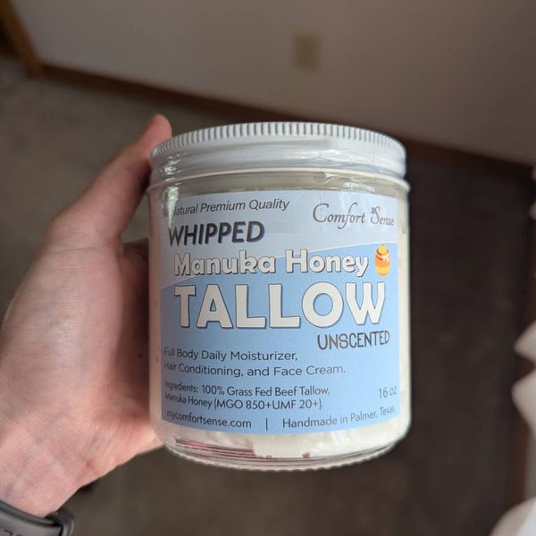 BEE POLLEN Manuka Honey & Bison Whipped Tallow Cream With 850MGO Manuka ...