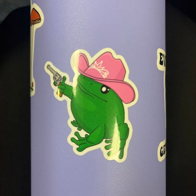 Cowboy Frog Sticker Vinyl Sticker Weatherproof and Scratch Resistant - Etsy