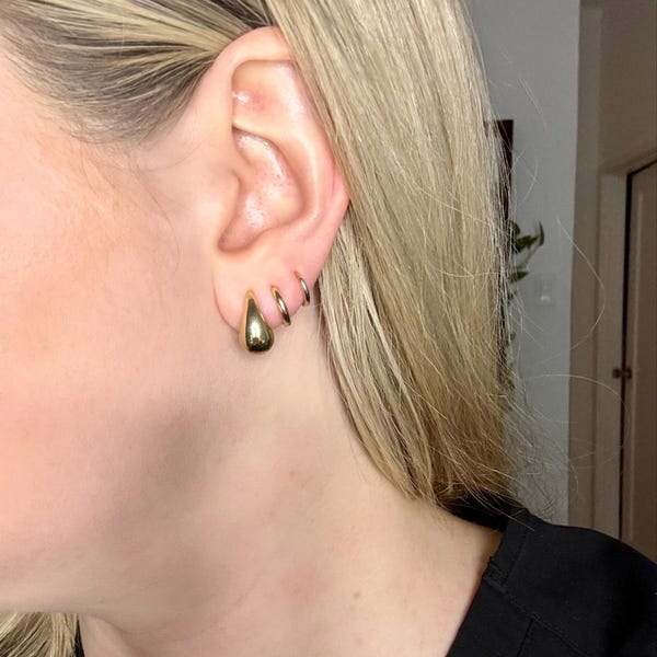 Teardrop Evil Eye Pendant With Ocean Blue Glass Evil Eye Tiny Teardrop ...