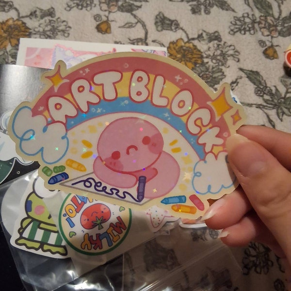 Sparkly Art Block Waterproof Stickers! - Etsy