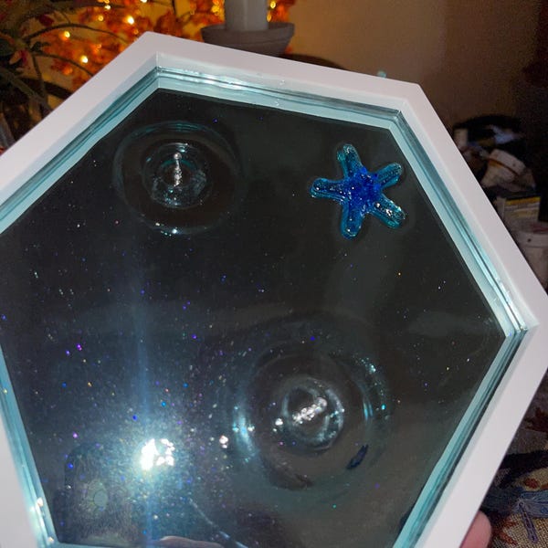 Square Resin Mirrors “framed Water” With Koi Fish - Etsy