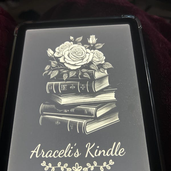 YOUR NAME Personalized Kindle Lock Screen, Wallpaper for Kindle ...
