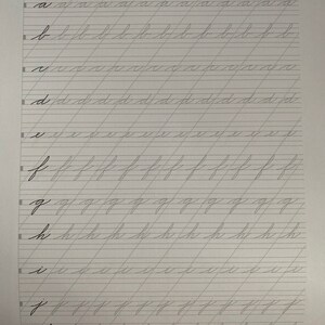 Printable Uppercase Business Cursive Calligraphy Practice Guide ...