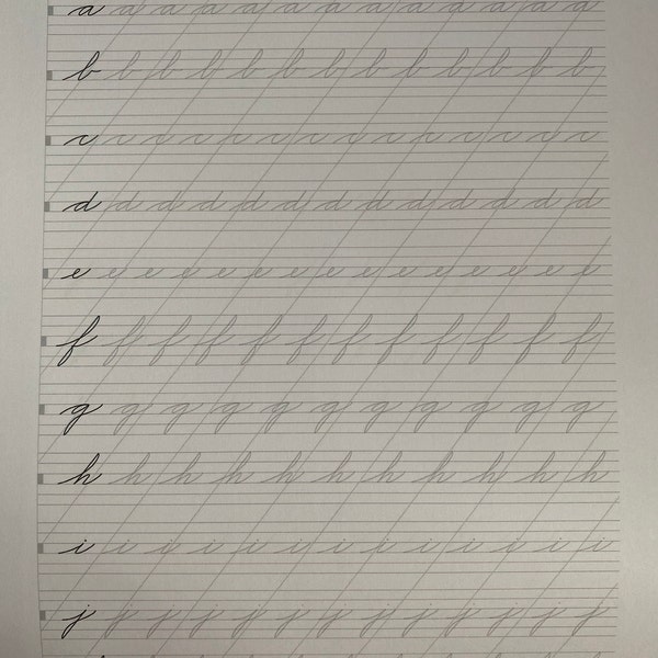 Printable Lowercase Letters & Numbers Business Cursive Calligraphy ...