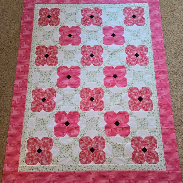Poppy Quilt Pattern: Patriotic Floral Design (PDF Pattern) - Etsy
