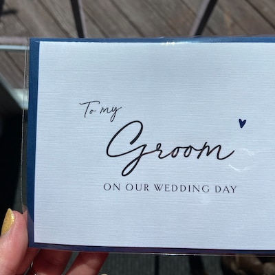 To My Groom on Our Wedding Day Note to Groom Groom Wedding Day Card ...