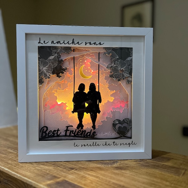 Best Friends Shadow Box Svg, Friends Shadowbox Svg, Lightbox Svg ...