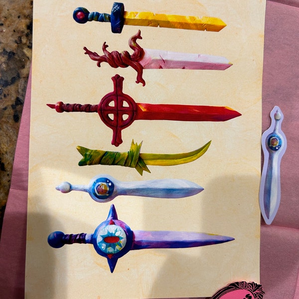 Adventure Time Swords Print | A5 Matt Art Print - Etsy