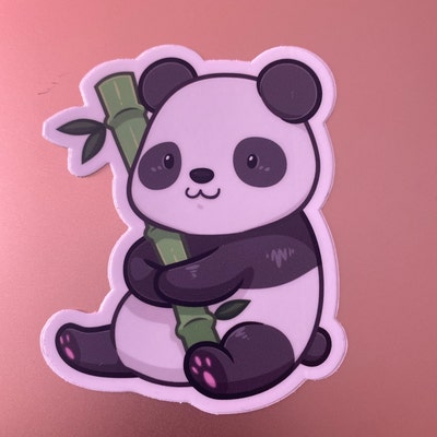 Panda Sticker Cute Animal Stickers Waterproof, Vinyl and Dishwasher ...