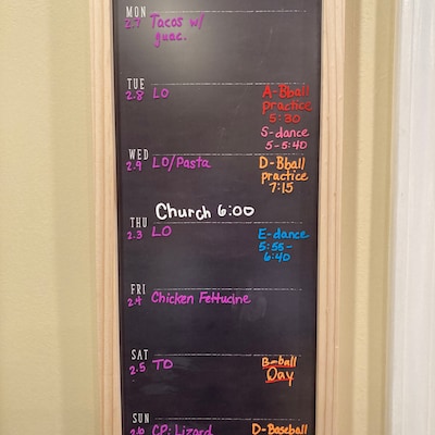 Personalized Weekly Calendar, Personalized Weekly Schedule, 9x24 or ...