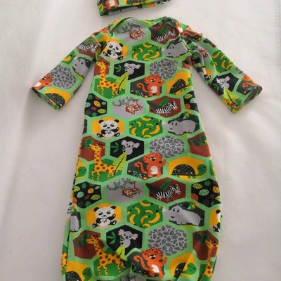 Baby Gown Sewing Pattern With Tutorial Layette Pattern Baby Grow ...